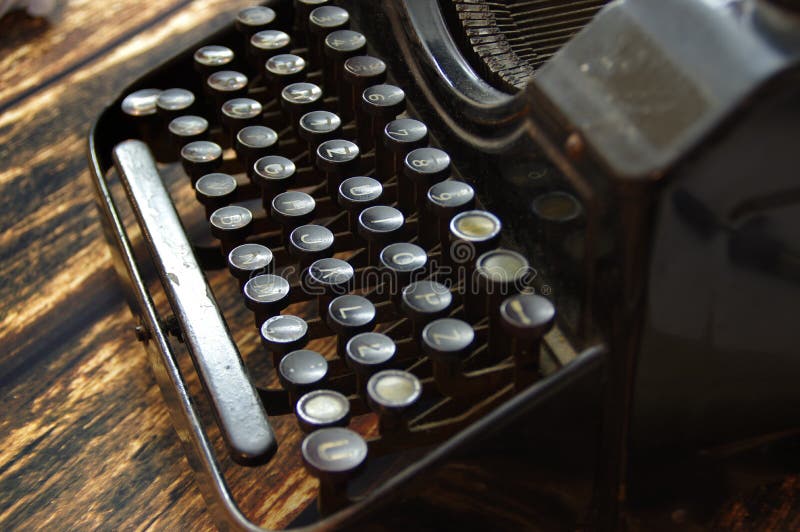 Vintage Keyboard of Writing Machine Stock Photo - Image of qwerty ...