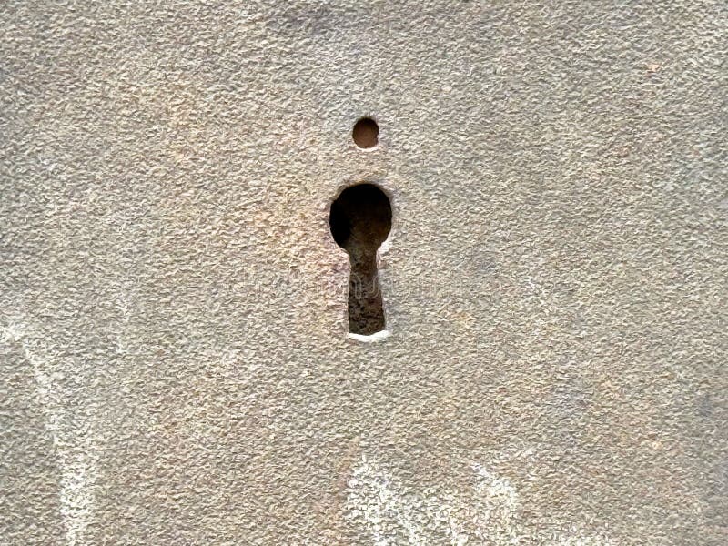 Vintage Keyhole on Weathered Stone Surface Stock Illustration ...