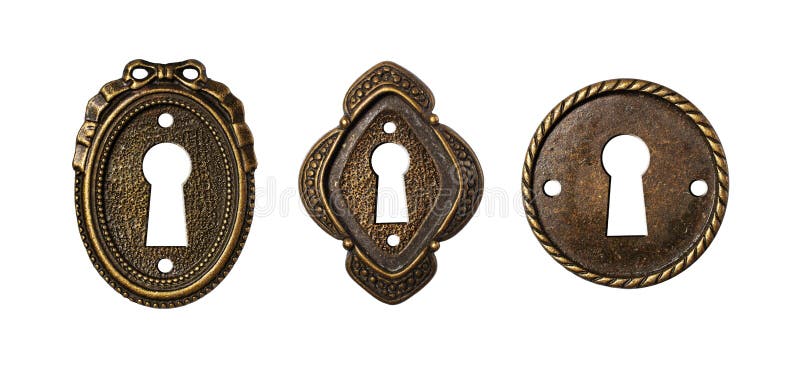 Vintage Keyholes Set As Decorative Design Elements Stock Image - Image ...