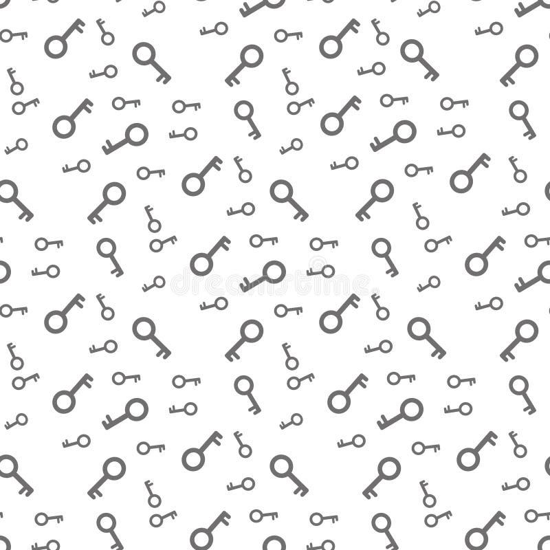 Vintage Keys Simple Vector Seamless Pattern Stock Illustration ...