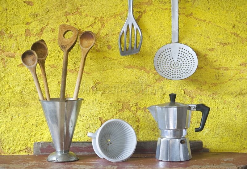 Vintage kitchen utensils stock photo. Image of items - 26542678