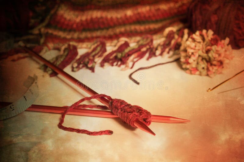 Vintage Knitting Still-life Stock Image - Image of craft, hobby: 27207447