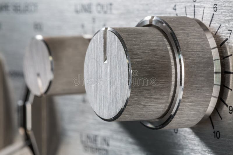 Vintage Knob. Focus on the Rec Level Knob Stock Image - Image of knob ...