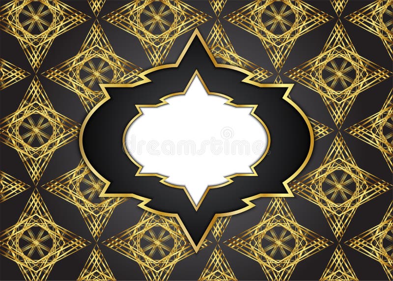 Vintage Label and Dark Golden Background. Blank for Message or Text ...