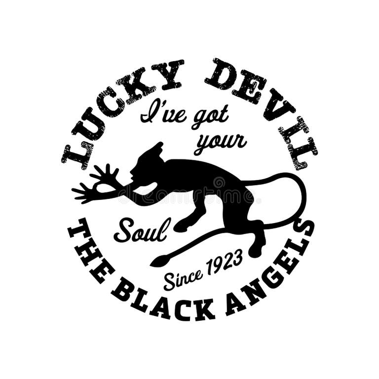 Vintage Label Demon Logo Template. Vector Illustration Stock Vector ...