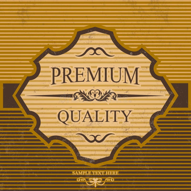 Vintage Label Design with Retro Background Stock Vector - Illustration ...
