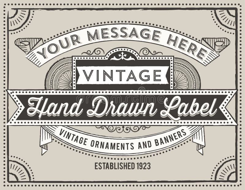 Retro Design Elements stock vector. Illustration of ornament - 58367300