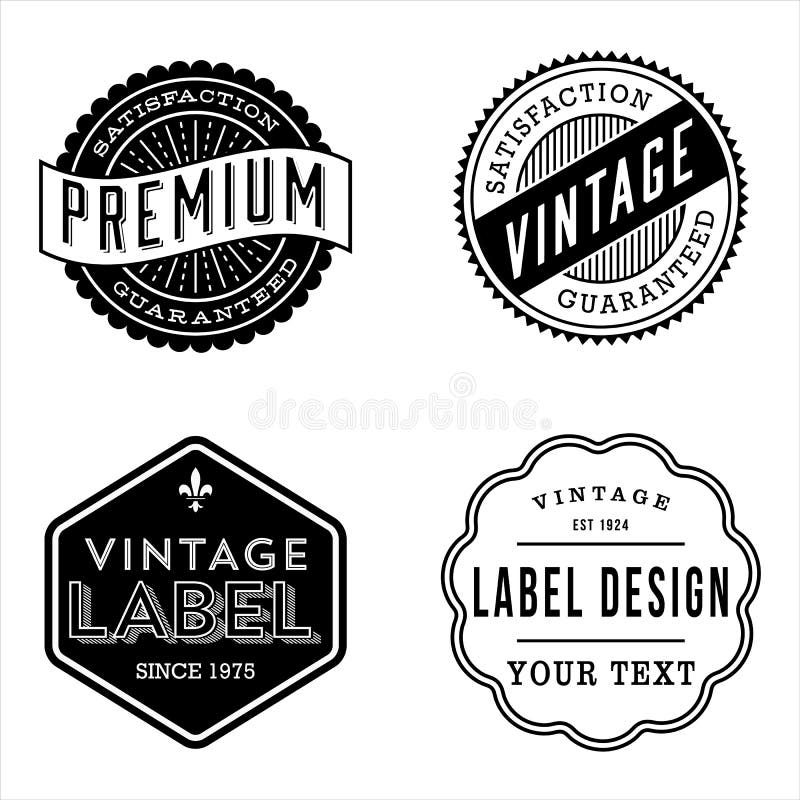 Vintage Labels and Logo Templates Stock Vector - Illustration of frame ...