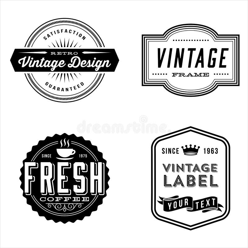 Vintage Label Designs stock vector. Illustration of banner - 72574666