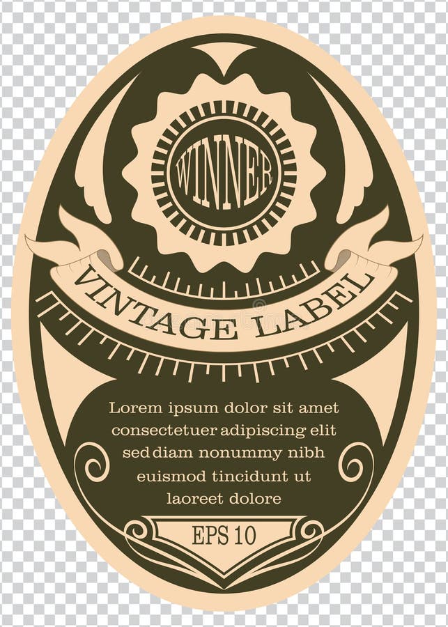 Label vintage design stock vector. Illustration of classic - 138165310