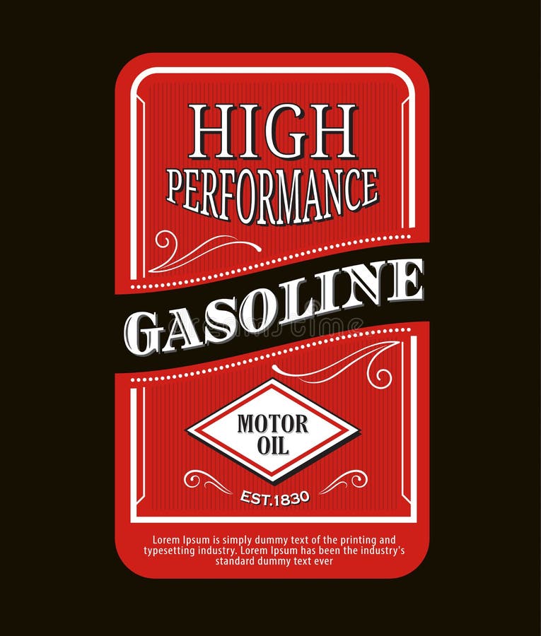 Vintage Retro Gas Signs Stock Illustrations – 169 Vintage Retro Gas ...