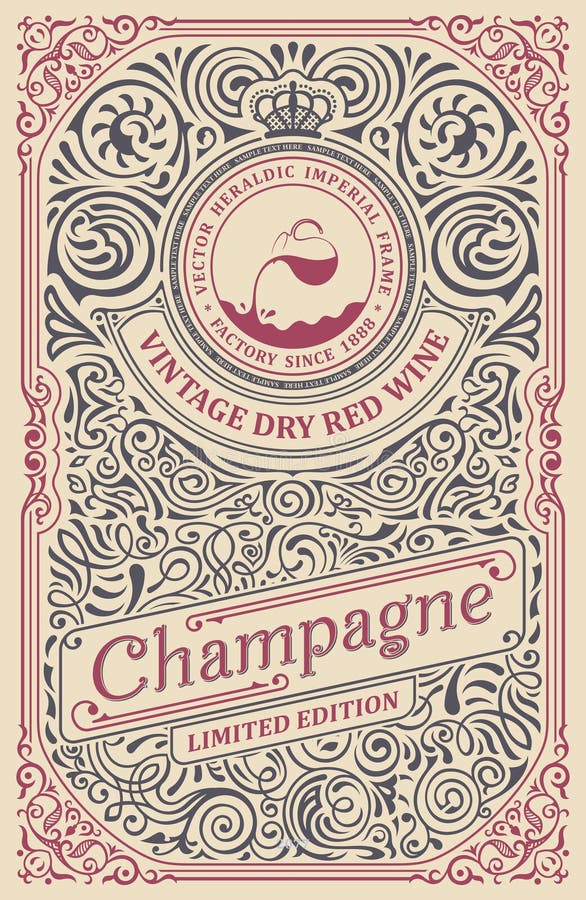 Vintage Label for Packing or Book Cover Design Stock Vector ...