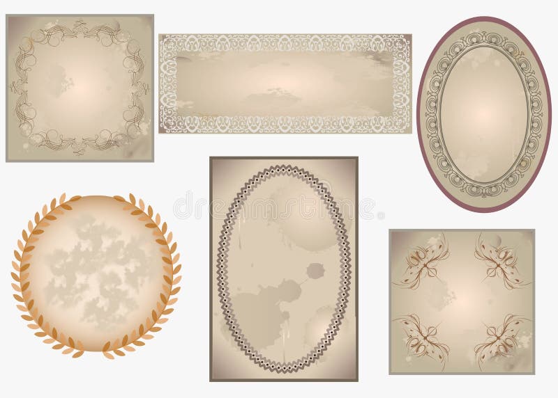 Vintage label set stock illustration. Illustration of grungy - 58725978