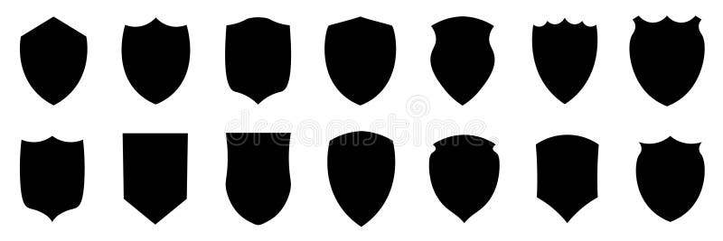 Vintage Label Set, Shield Vector Silhouettes, Badges Design Stock ...