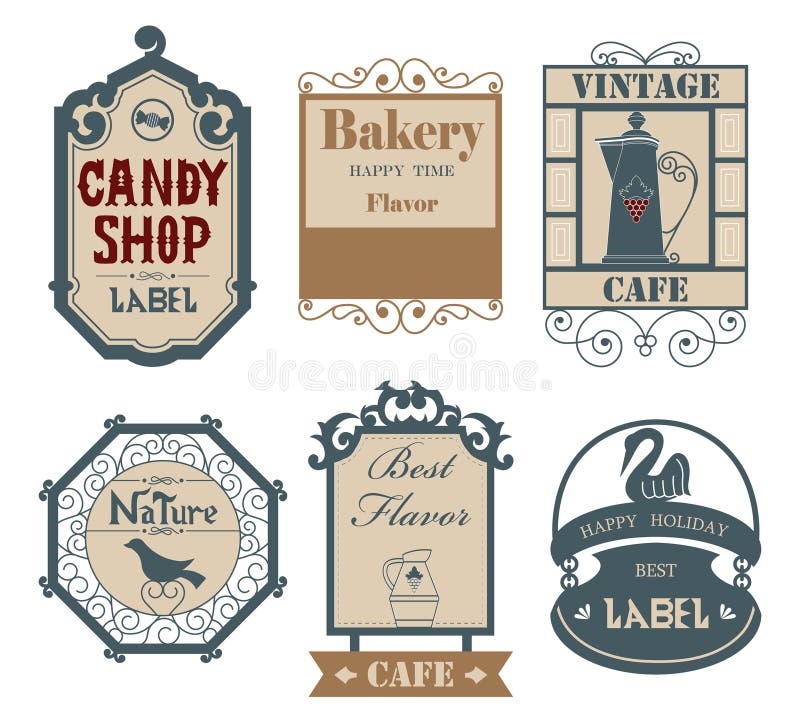 Vintage Label&sticker 02 Stock Vector - Illustration of package, sale ...