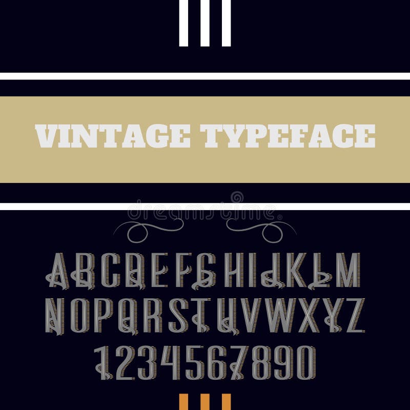 Vintage Label Typeface Handcrafted Font for Any Label Design Stock ...