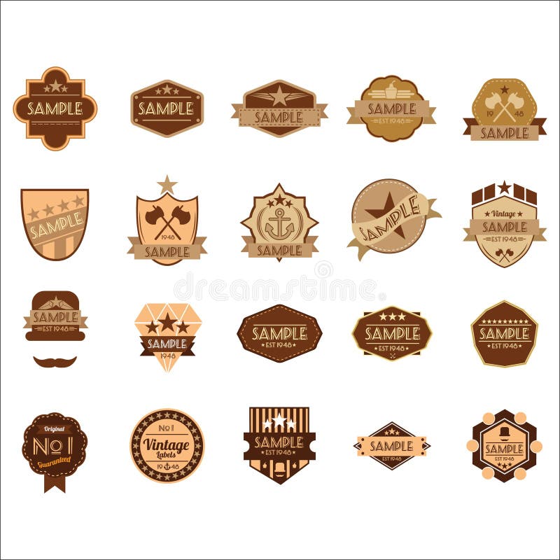 Vintage Labels Collection. Vector Illustration Decorative Design Stock ...
