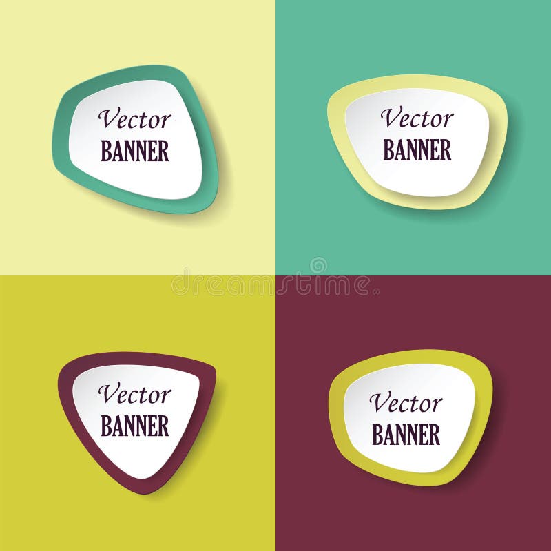 Vintage Labels on Colorful Background Stock Illustration - Illustration ...