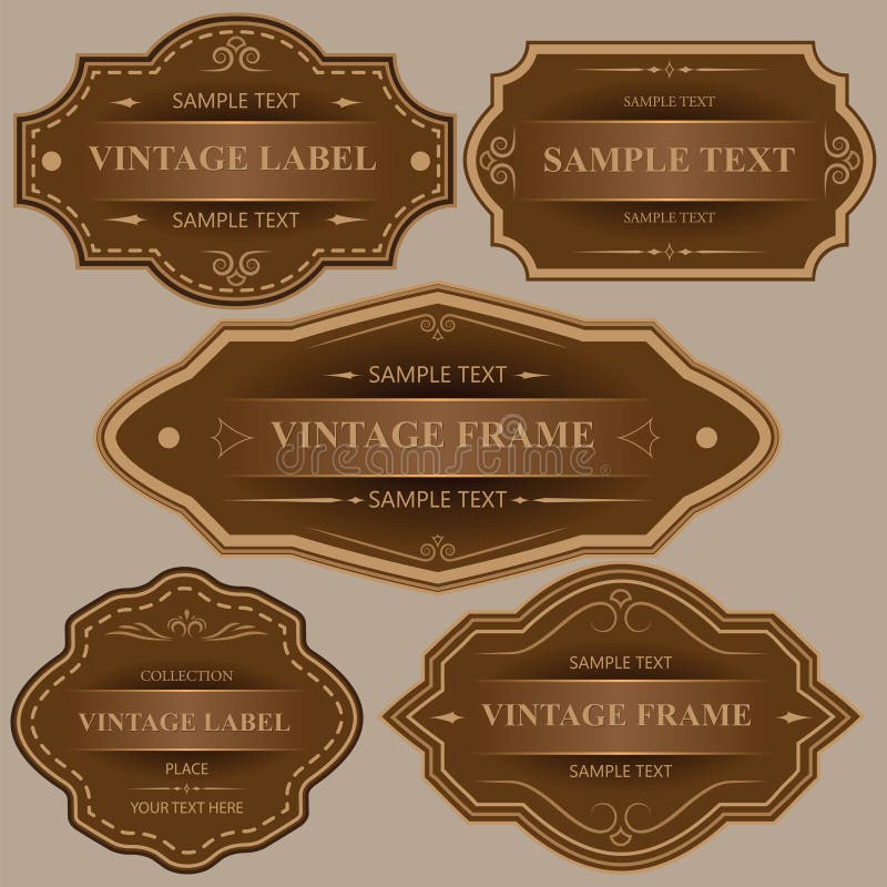 Vintage labels and frames. stock illustration. Illustration of label ...