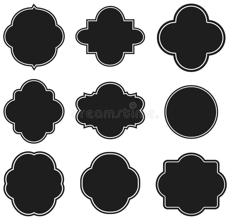 Vintage Labels. Retro Frames Set. Badges Shape Frames Stock Vector ...