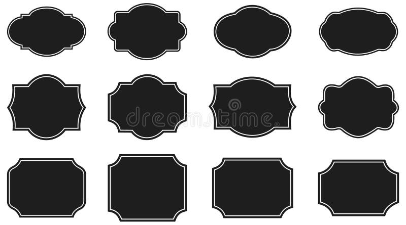 Vintage Labels. Retro Frames Set. Badges Shape Frames Stock Vector ...