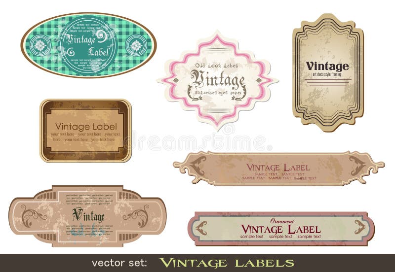 Vintage Labels Set (vector) Stock Vector - Illustration of ornate ...
