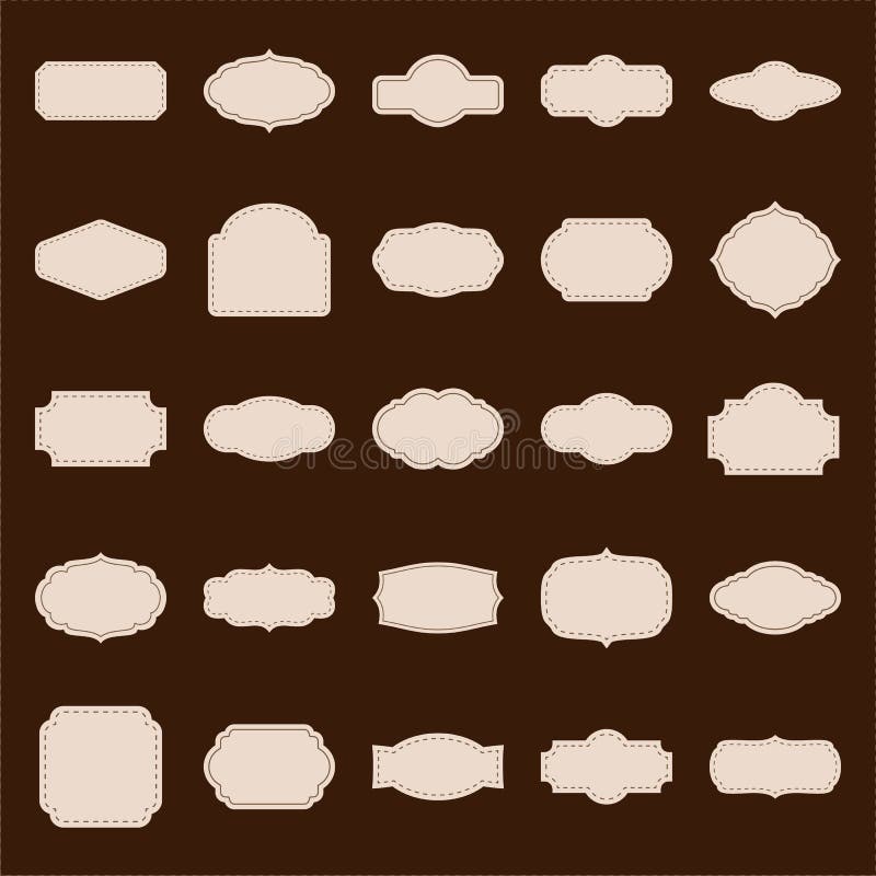 Vintage Labels Set. Paper Design Elements Collection Stock Vector ...
