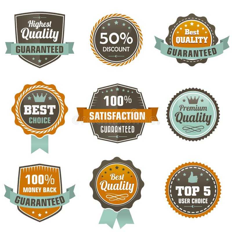 Vintage Label Banner Tag Sticker Badge Vector Set Stock Vector ...