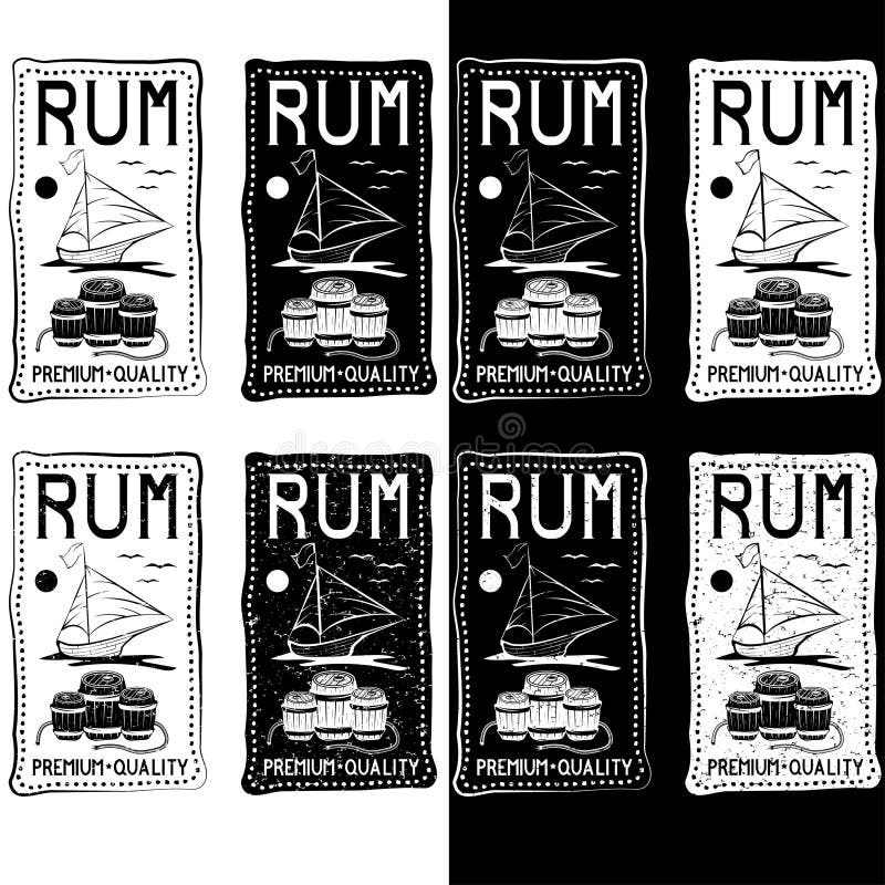 Vintage labels set stock vector. Illustration of boat - 63637125