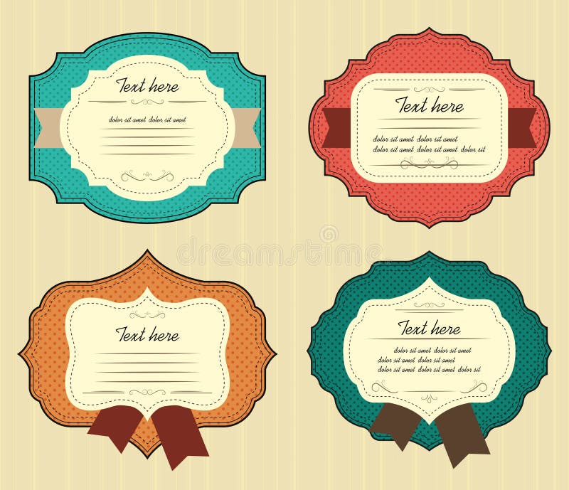 Vintage Labels Set. Vector Blanks with Space for Text. Stock Vector ...