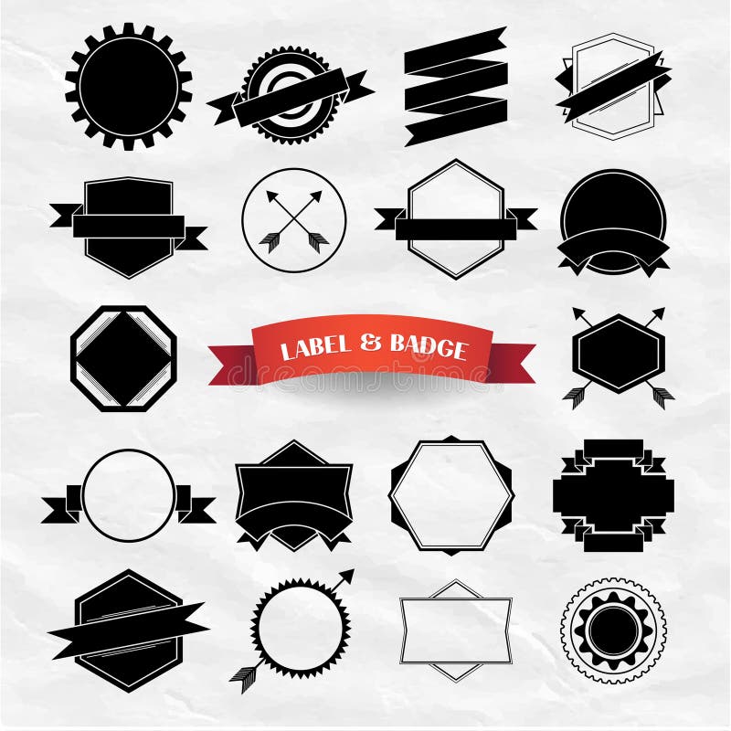 Vintage Labels, Stamp and Badge Design Collection Stock Vector ...