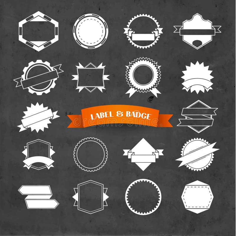 Vintage Labels, Stamp and Badge Design Collection Stock Vector ...
