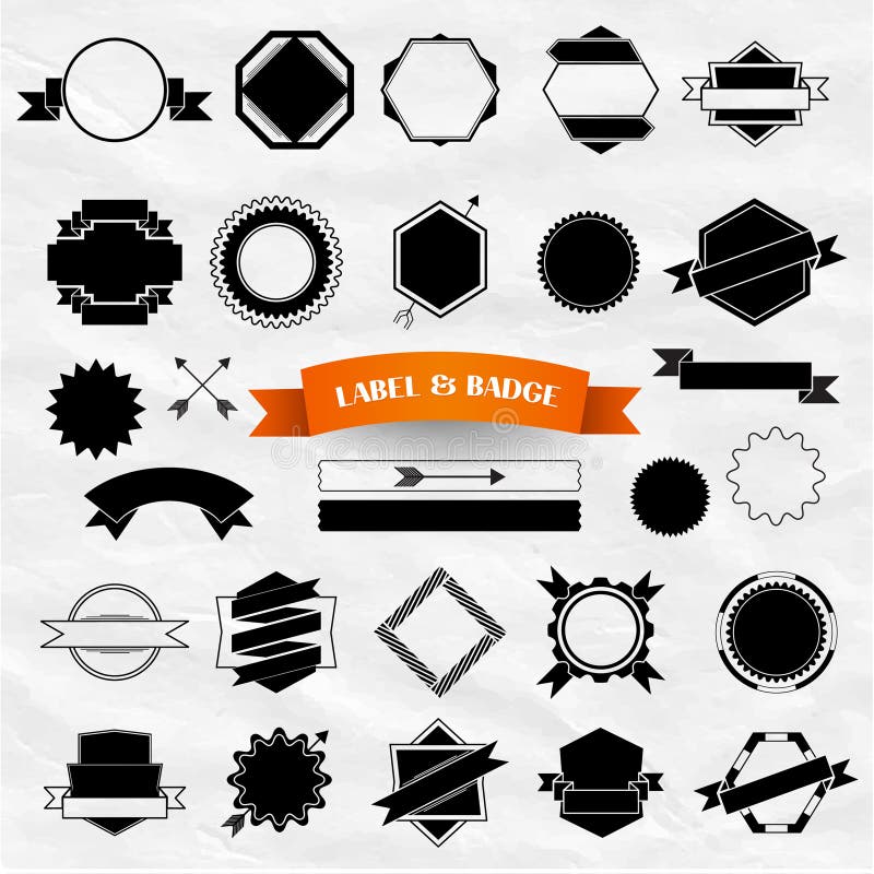 Vintage Labels, Stamp and Badge Design Collection Stock Vector ...