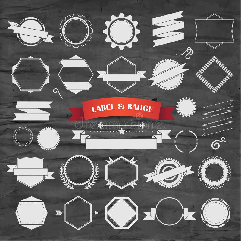 Vintage Labels, Stamp and Badge Design Collection Stock Vector ...