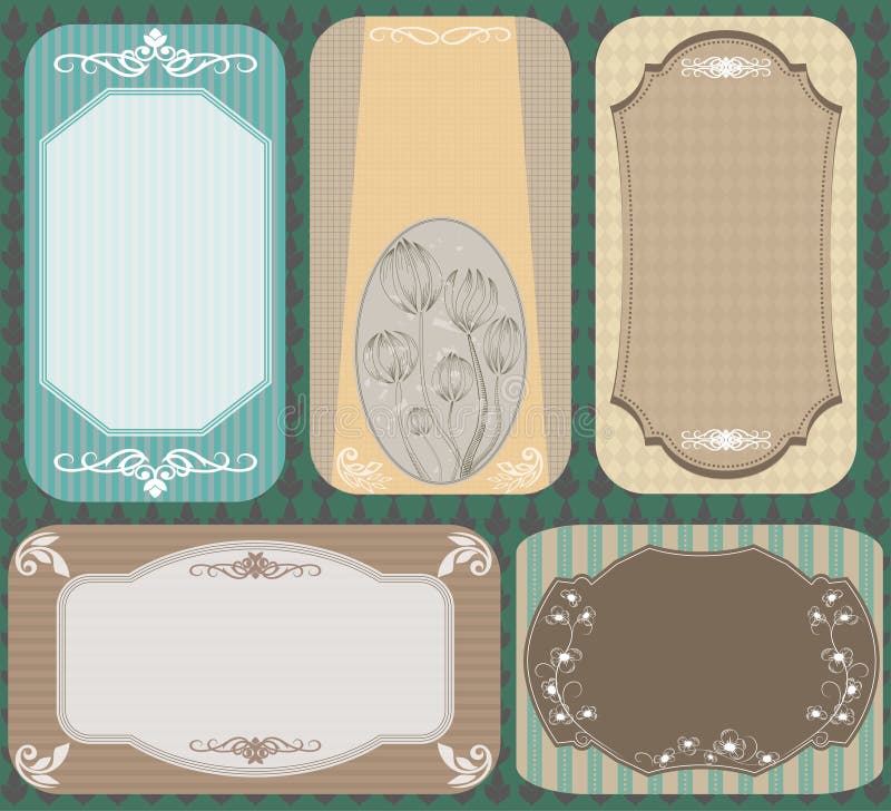 Vintage Lables Frames Stock Illustrations – 5 Vintage Lables Frames ...