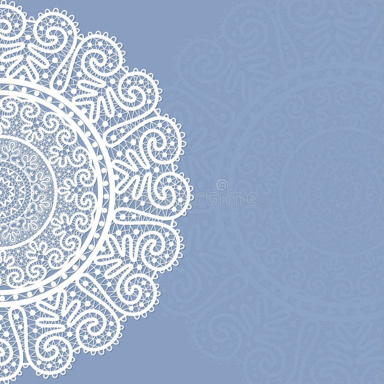 Vintage Lace Doily stock vector. Illustration of deco - 192378996