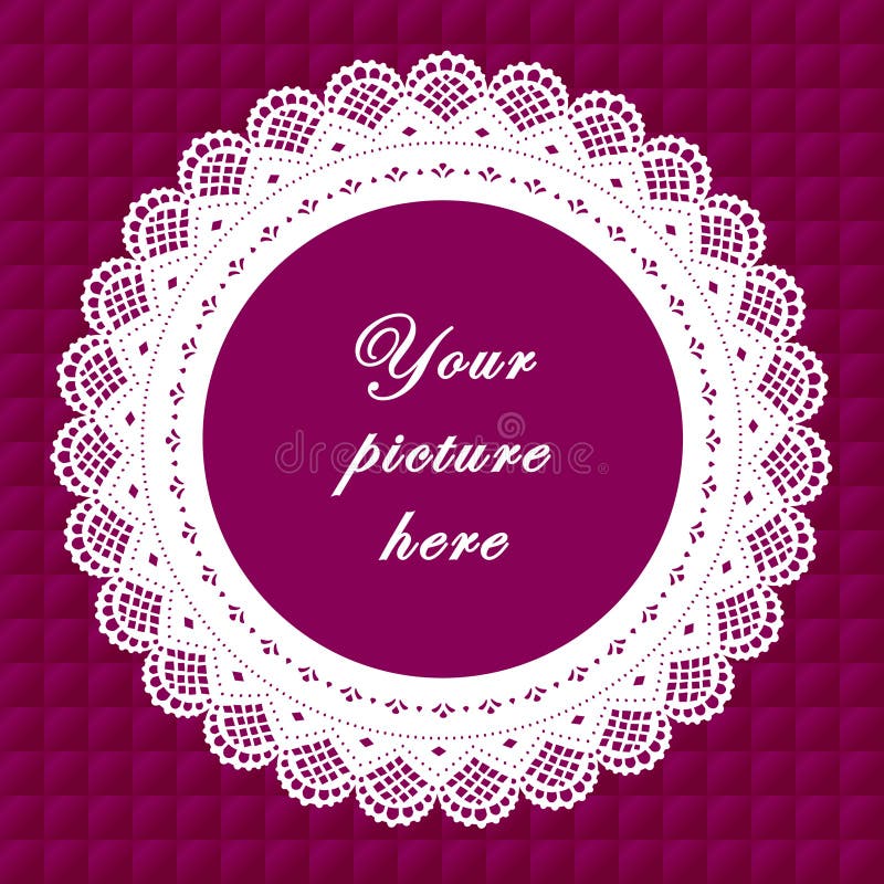 Oval Lace Doily Place Mat stock vector. Illustration of cotton - 4135006