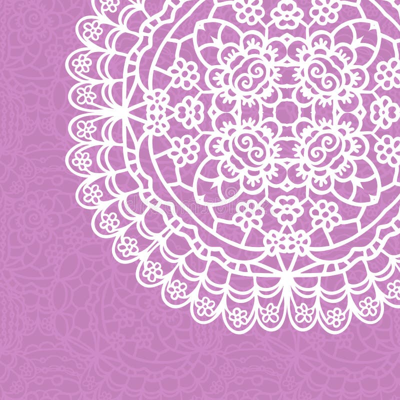 Vintage Lace Invitation Card. Stock Vector - Illustration of drawn ...