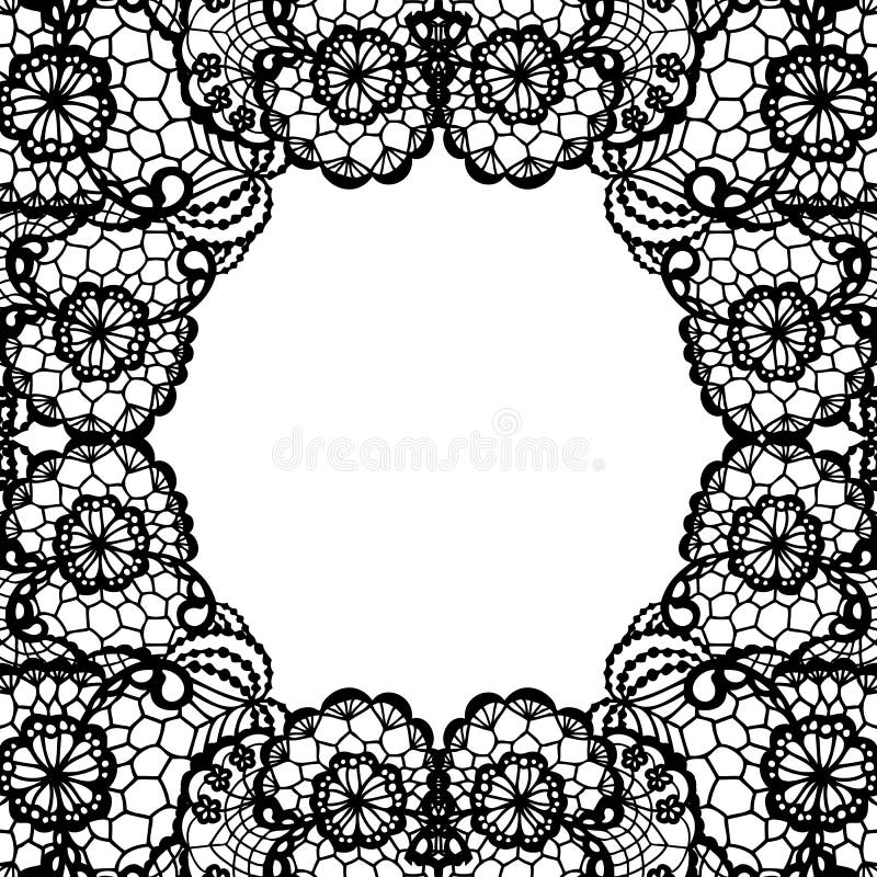 Vintage Lace Invitation Card. Stock Vector - Illustration of material ...