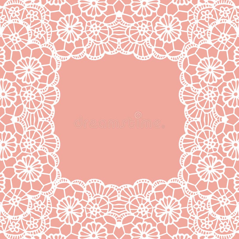 Vintage Lace Invitation Card. Stock Vector - Illustration of material ...