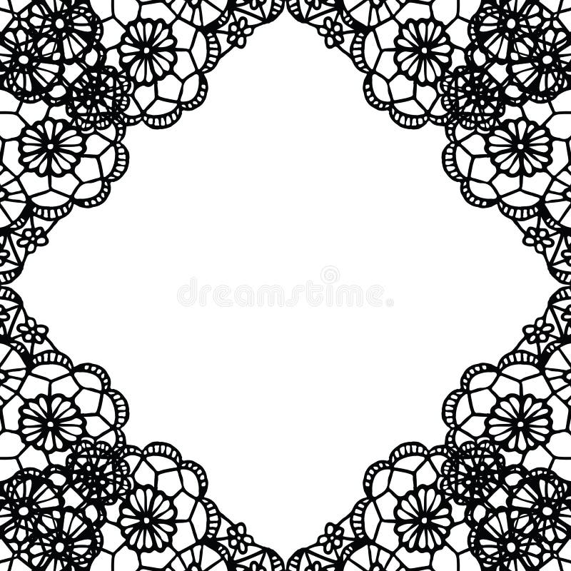 Vintage Lace Invitation Card. Stock Vector - Illustration of material ...