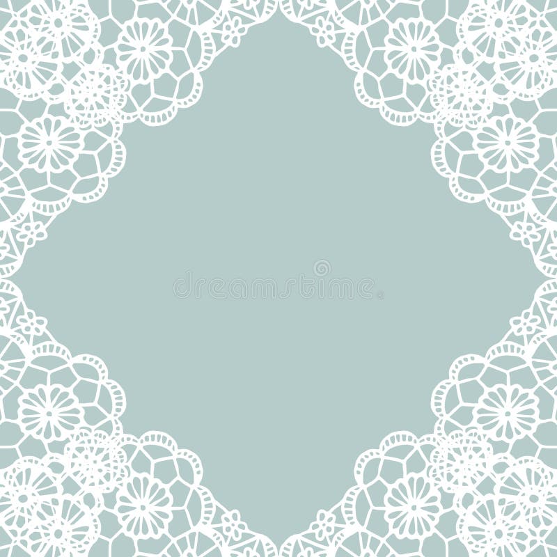 Vintage Lace Invitation Card. Stock Illustration - Illustration of ...