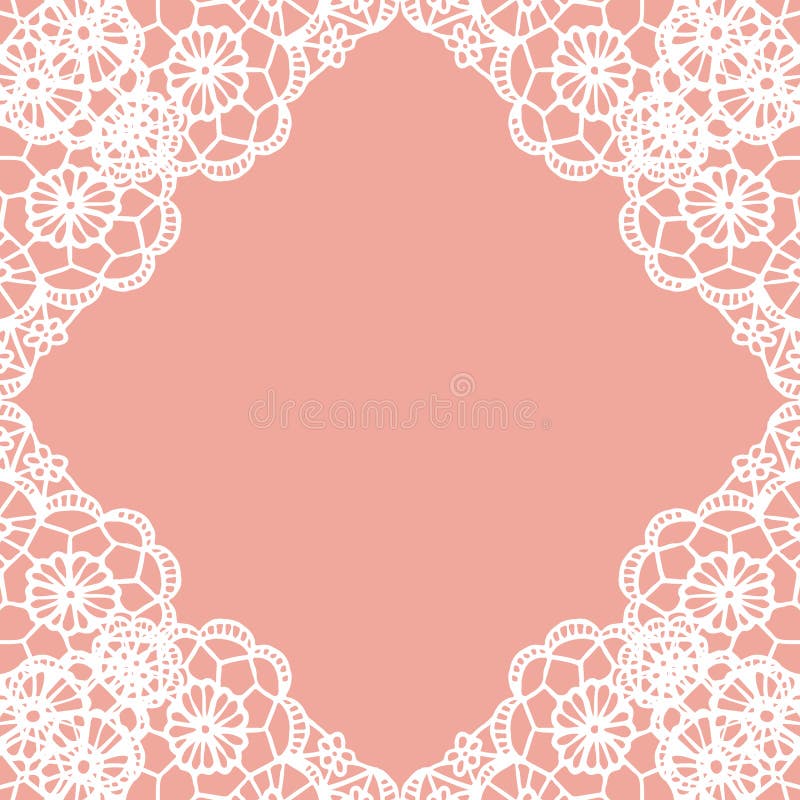 Vintage Lace Invitation Card. Stock Illustration - Illustration of ...