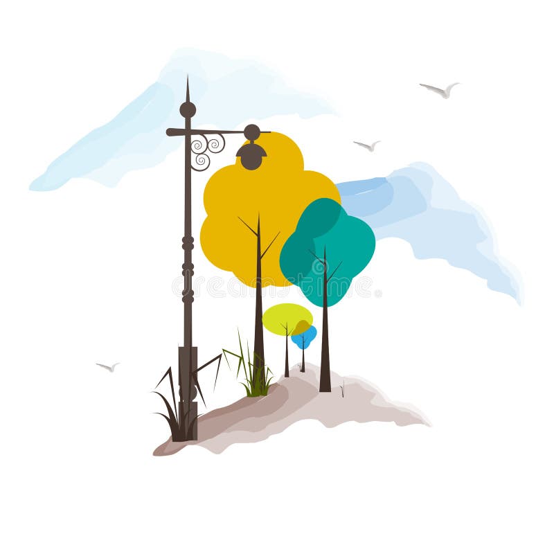 Vintage lamp stock vector. Illustration of lighting, light - 41700271