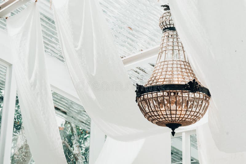 Vintage Lamp in the Room , Decorated Lamps Stock Photo - Image of glass ...