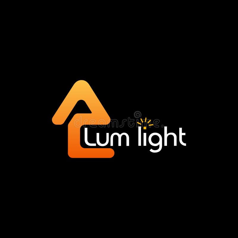 Vintage Lamplight Gradient Logo Vector Design with Orange Glow for ...