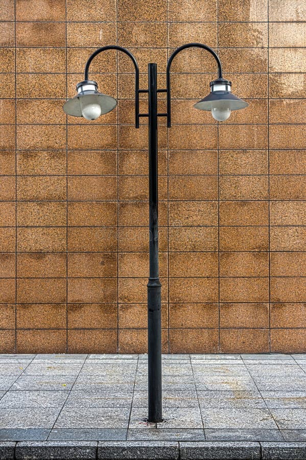 A Vintage Lamppost on Footpath Stock Image - Image of post, pathway ...