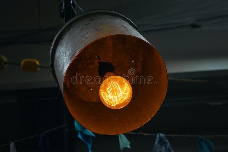 Vintage Lamps, Ceiling Lights. Bottom View. Toned. Interior Decoration ...