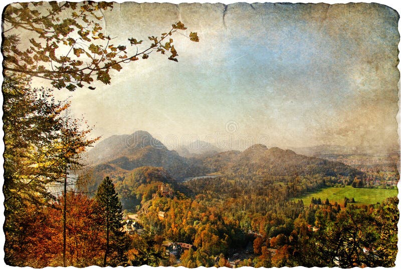 Vintage landscape stock image. Image of toned, ancient - 15692439