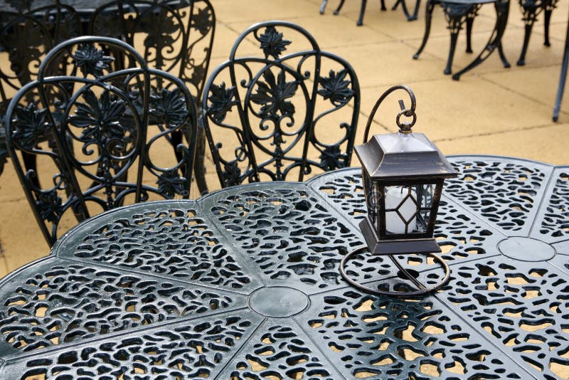 Vintage lantern stock photo. Image of light, empty, garden - 79569314